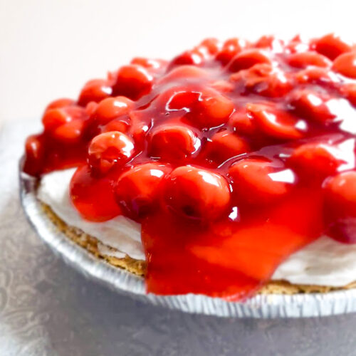 No Bake Cherry Pie with Graham Cracker Crust