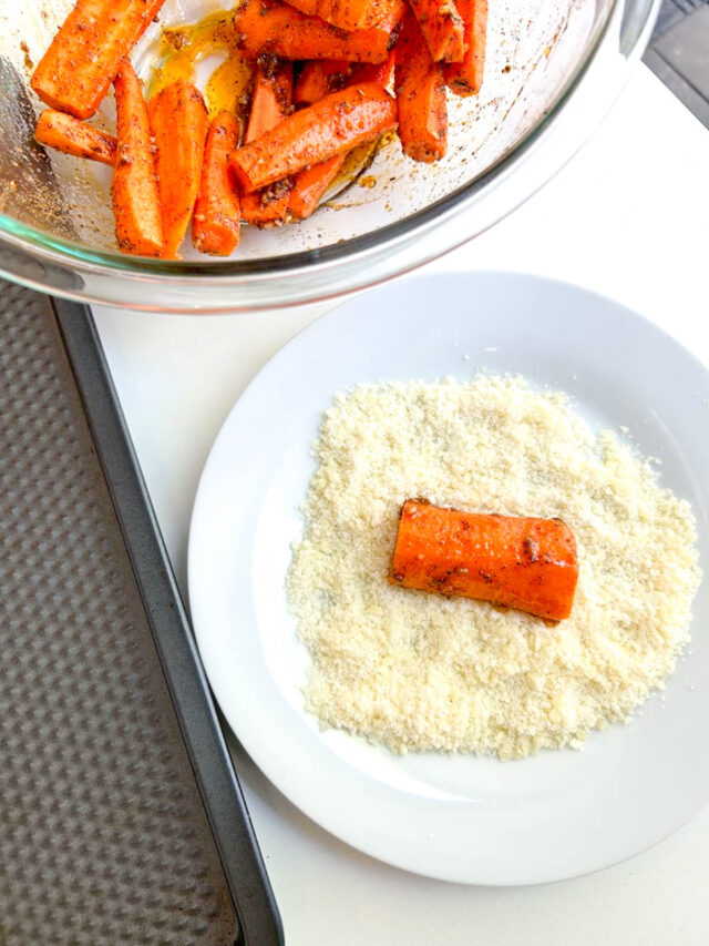 Crispy Parmesan Roasted Carrots